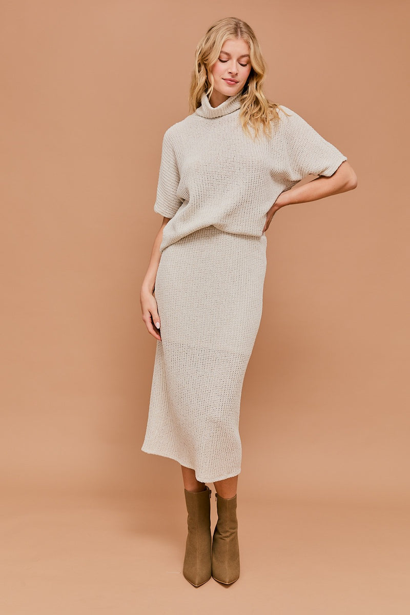 ELASTIC WAIST TEXTURE MIDI SKIRT – Circa Boutique + Gifts