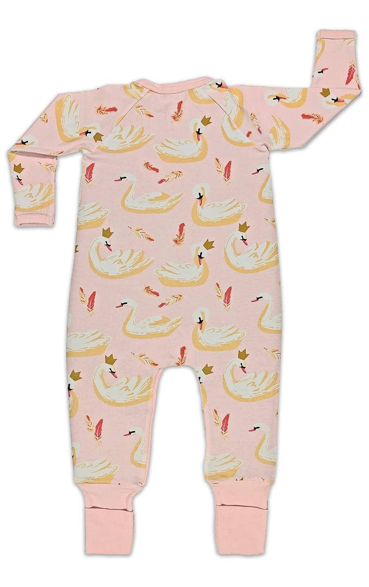 Swans, Pink Baby Pajamas – Circa Boutique + Gifts